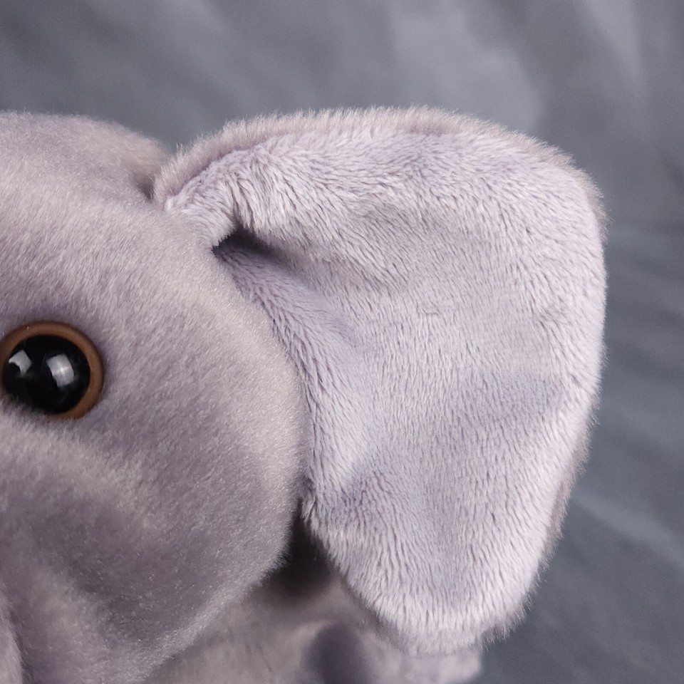 Aurora Elephant Hand Puppet Plush Stuffed Animal Gray Full Body Soft ...