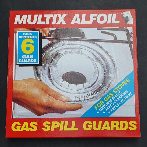1x Case of 12 x 6 Multix Alfoil Aluminium Gas Stove Top Spill Guards ...