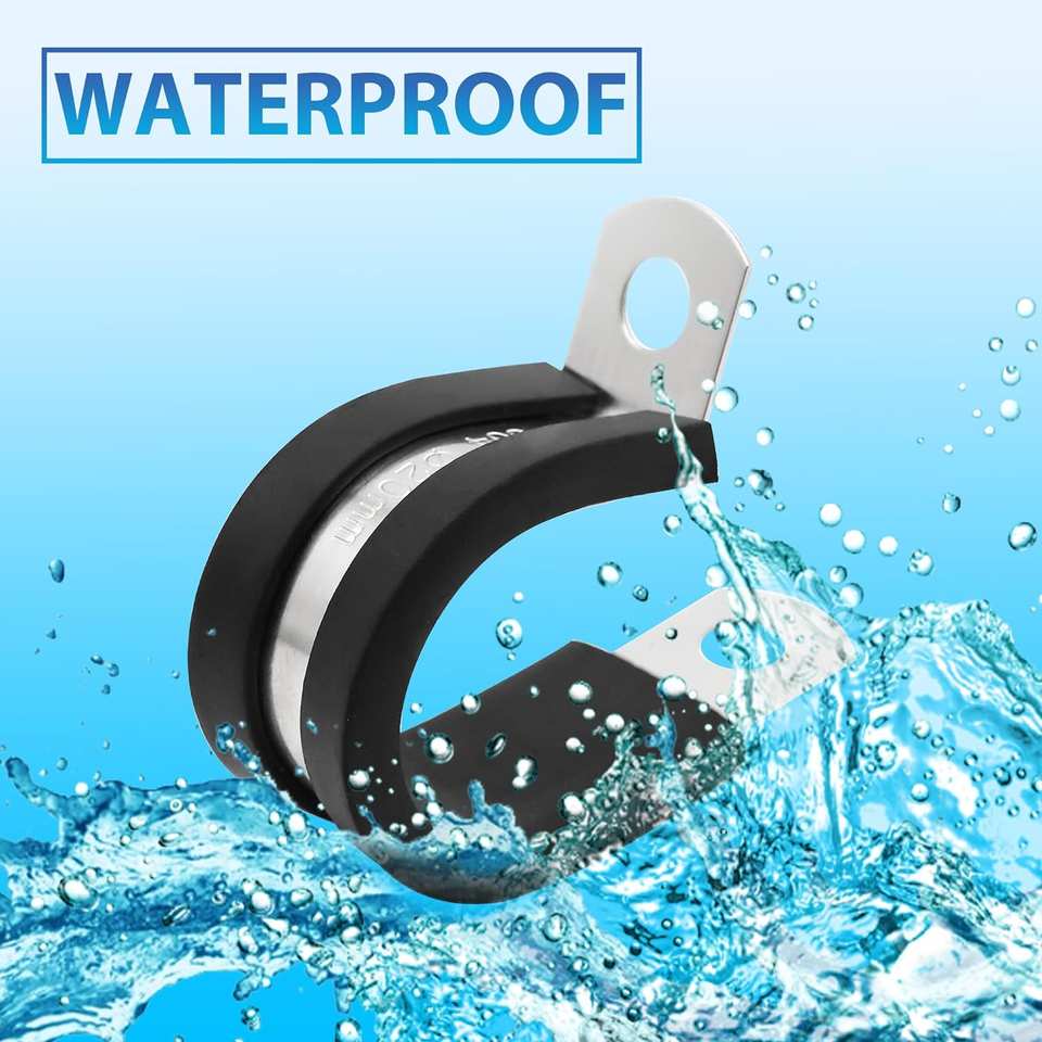 1 Inch Cable Clamp - Rubber Insulated Wire Clamps, Stainless Steel Pipe ...