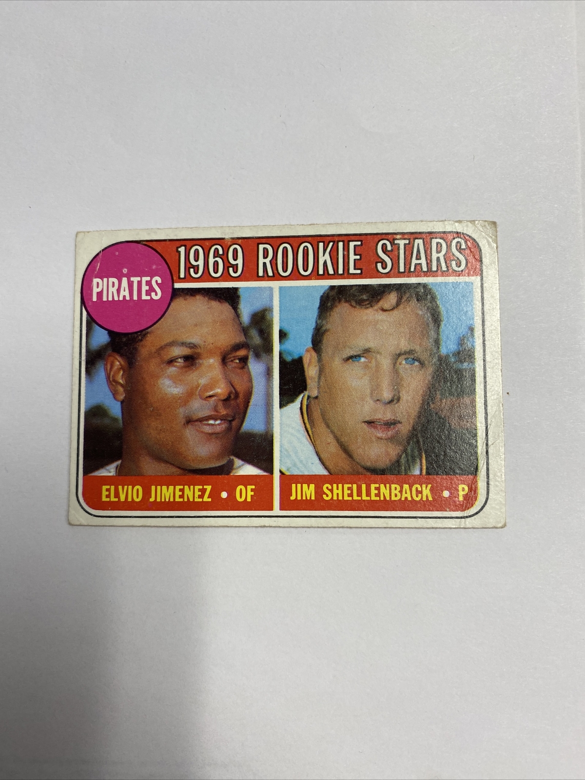 1969 Topps Elvio Jimenez & Jim Shellenback Pittsburgh Pirates Rookie ...