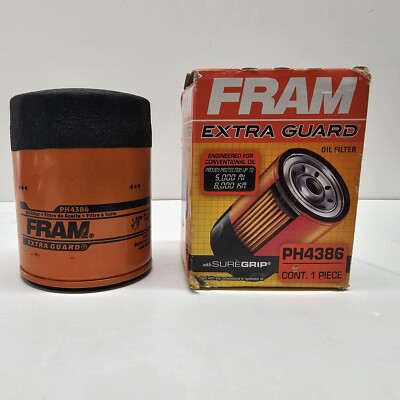 FRAM Extra Guard PH4386, 10K Mile Change Interval Spin-On Oil Filter | eBay