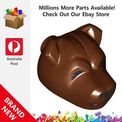Genuine LEGO™ Brown Dog Head with Black Nose 78536 6372218 New | eBay