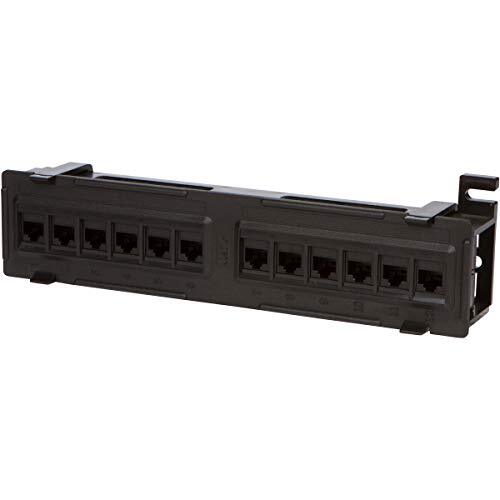 12 Port Cat6 Mini Patch Pane | Built for Rack or Wall Mount Cable ...