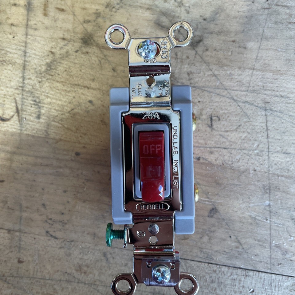 Hubbell HBL1221R Switch 1-Pole 20-Amp 120-277V Red | eBay