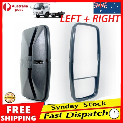 Fit ISUZU TRUCK MIRROR (FLAT WITH SPOTTER) (430x200mm) 2PCS (LEFT ...