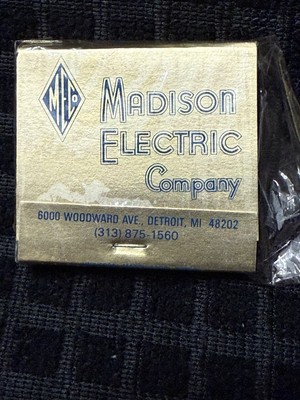 Vtg. 2 Books Madison Electric Company Matchbook, Lighting Detroit Mi ...
