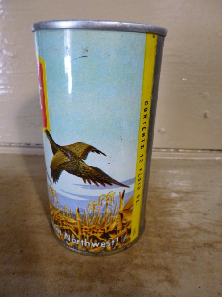 SCHMIDT_ YELLOW-STRIPE_ WIDE SEAM STEEL BEER CAN -[EMPTY CANS, READ ...