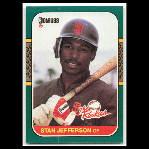 Stan Jefferson Rookie #43 1987 Donruss The Rookies San Diego Padres ...