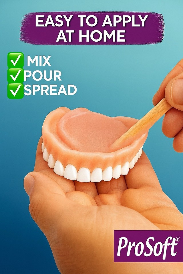 4 APPLICATIONS! ProSoft Denture Reliner Kit. 2 Boxes Liner for Loose Dentures! | eBay