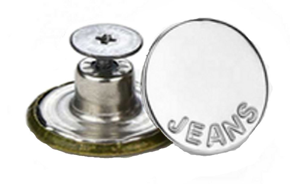 Screw together Jeans Tack Button, Stud Rivet NO-SEW 17mm Replacement ...