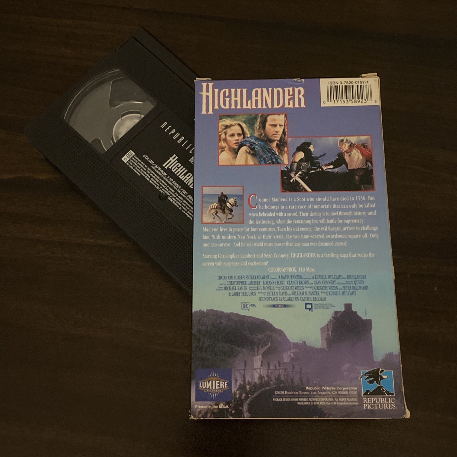 Highlander VHS 1993 Christopher Lambert Sean Connery | eBay