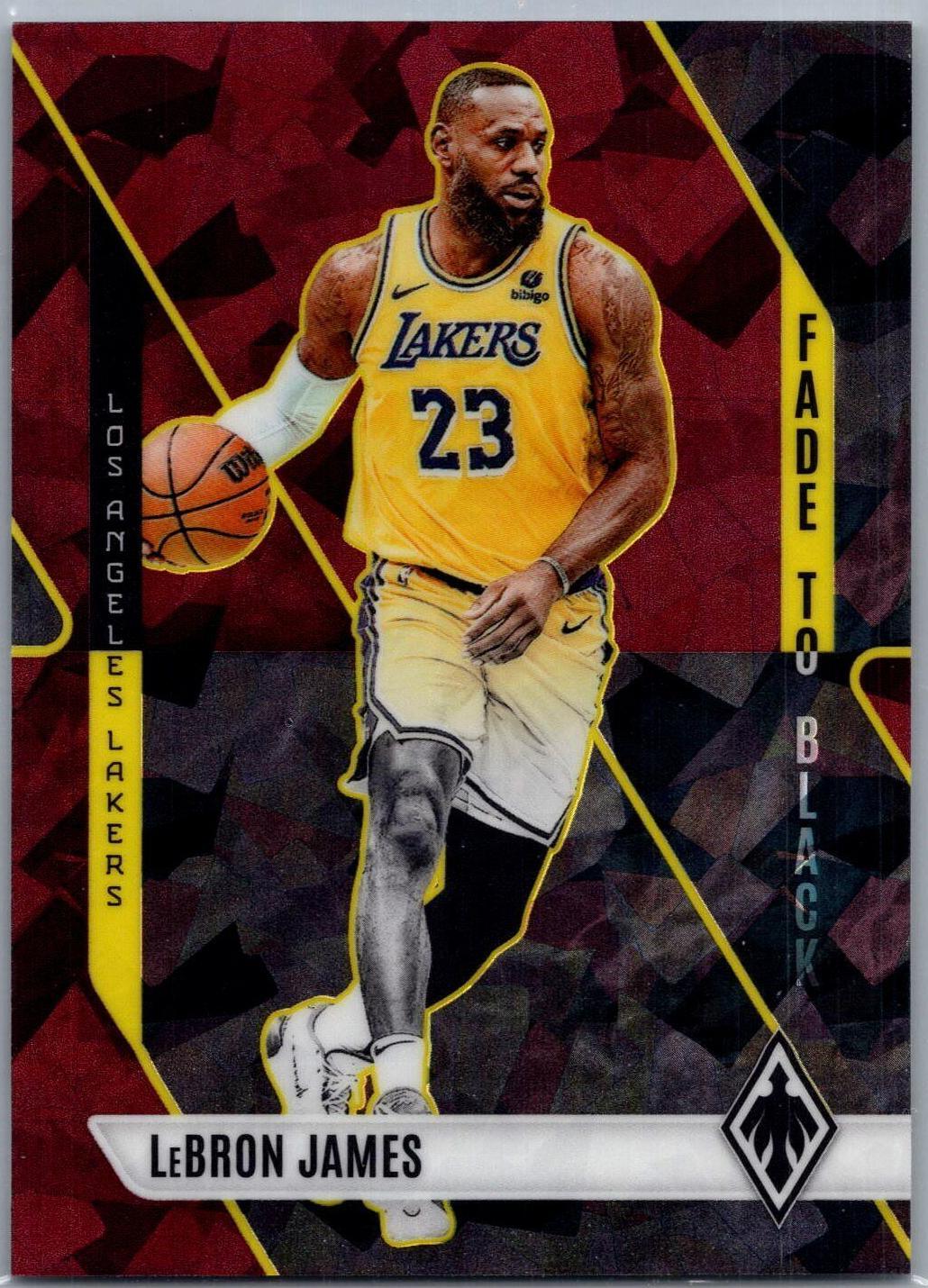 2023-24 Panini Phoenix - Fade to Black LeBron James #3 Maroon Ice /275 ...
