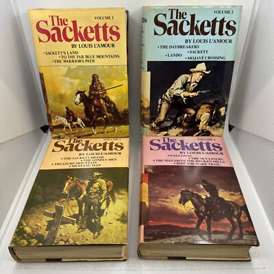 The Sacketts Collection By Louis L'Amour Volumes 1-4 HCDJ Book Club ...