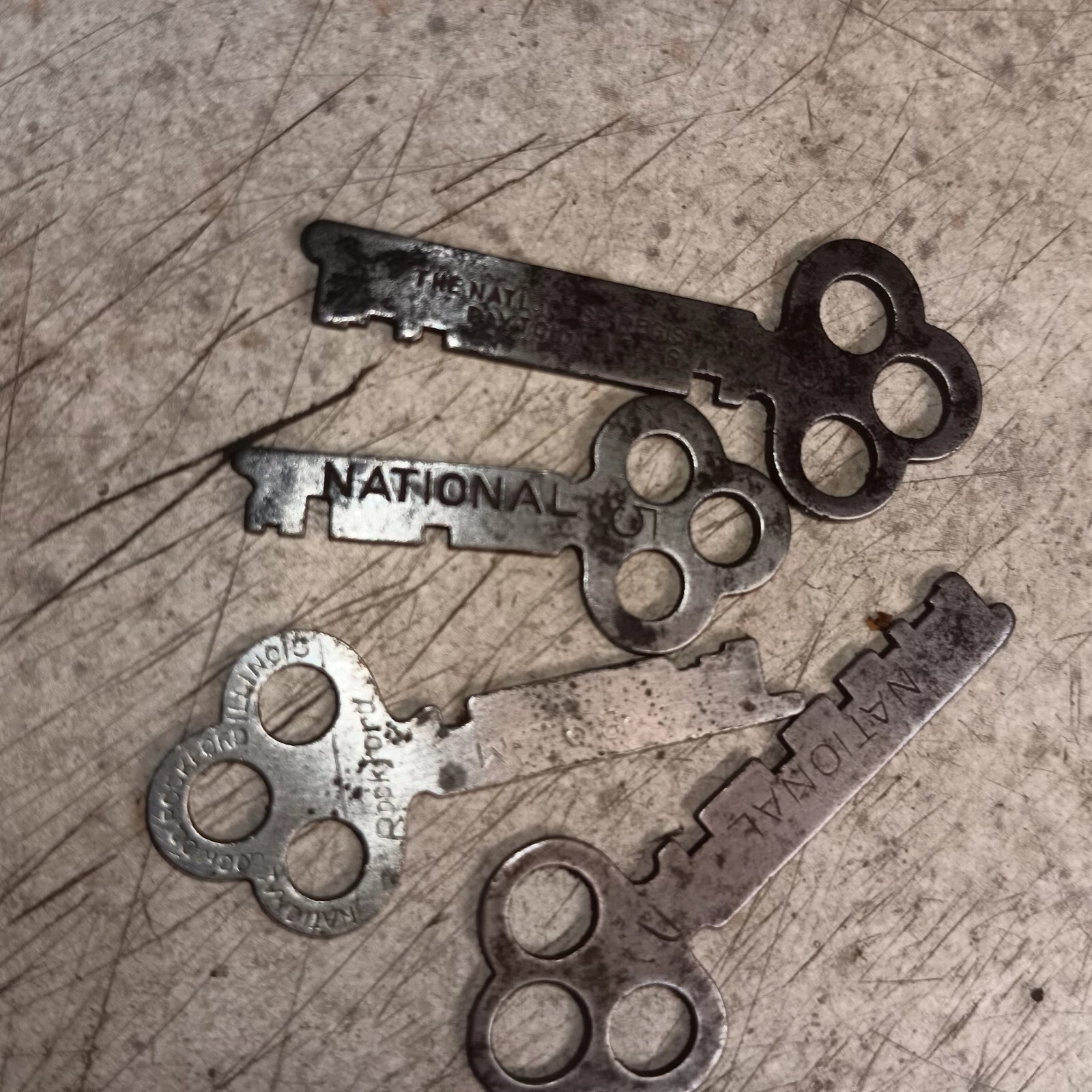4 Vintage National Cash Register Keys. All Different Keys,but Highly ...