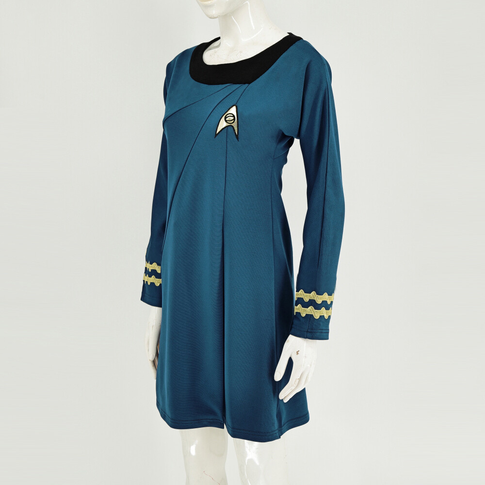 Cosplay TOS Female Duty Blue Dress The Original Series Starfleet ...