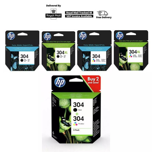 Genuine HP 304 / HP 304 XL Black & Colour Ink Cartridges for HP DeskJet ...