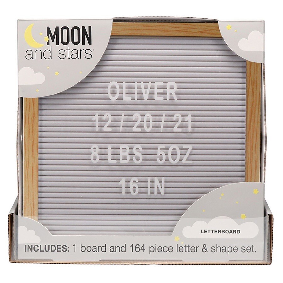 Moon and Stars Letterboard includes 1 board and 164 piece letter and ...