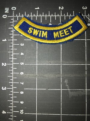 Vintage BSA Boy Scouts of America Swim Meet Circular Curved Patch ...