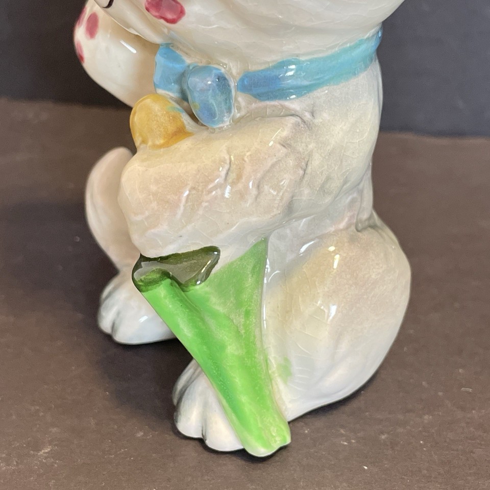 CUTE VTG CERAMIC CAT KITTEN w/ HAT AND UMBRELLA VASE PICO HAND PAINTED ...