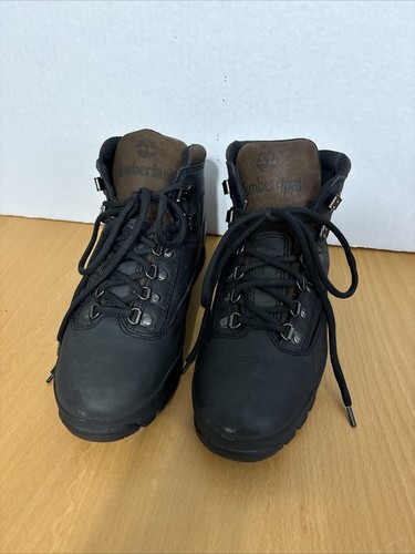 Timberland Men's Black Nubuck Leather Hiker Boots Size 9M #95149 EUC | eBay
