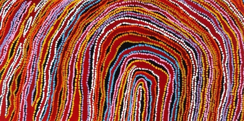 Huge 190cm by 90cm Original Dot Painting On Canvas, Aboriginal Style | eBay