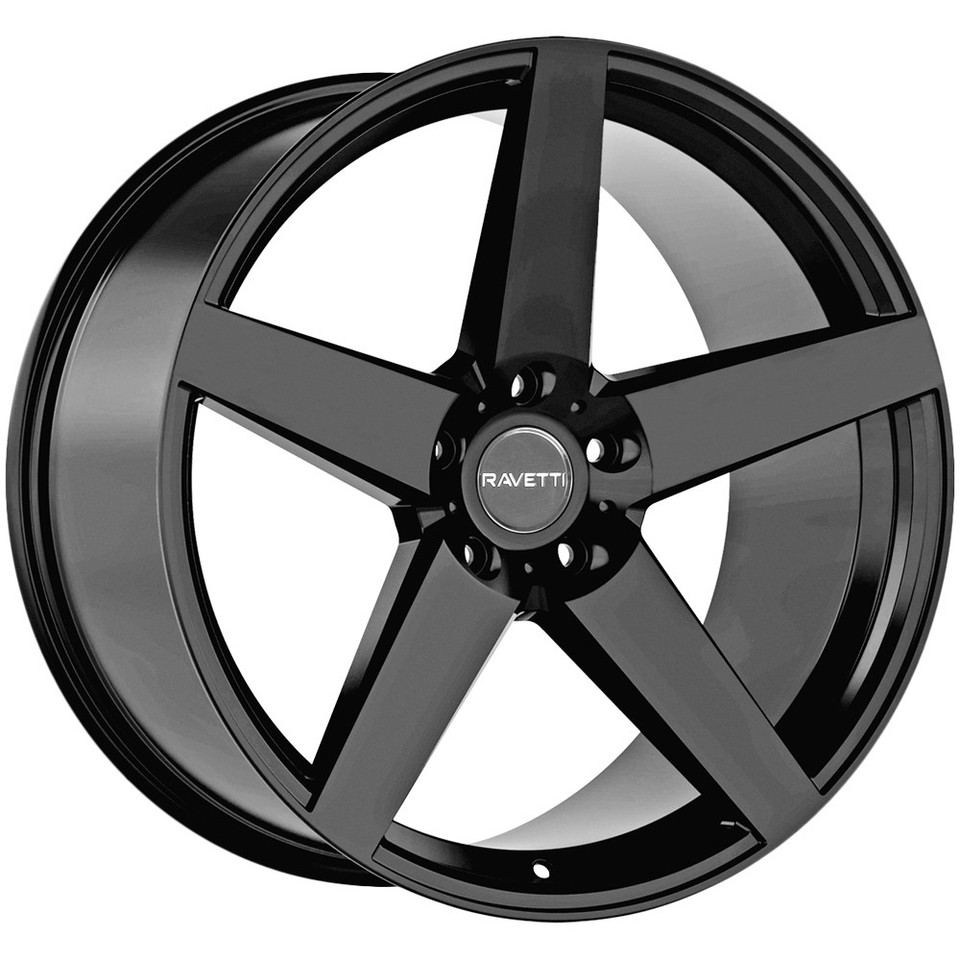 (Set of 4) Ravetti M13 20x8.5 5x120 +38mm Gloss Black Wheels Rims 20 ...