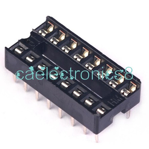 20PCS 16pin DIP IC Socket Adaptor Solder Type Socket Pitch Dual Wipe ...