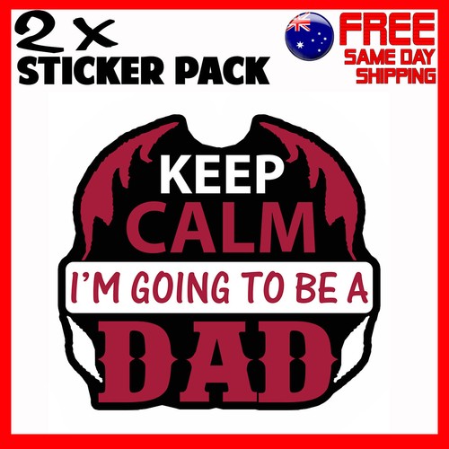 2 x Stickers Keep Calm Im Going To Be A Dad Father Daddy Car Funny ...
