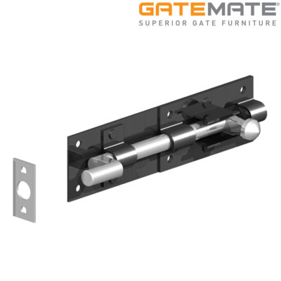 Gatemate Necked Tower Bolt Gate Shed Door Slide Lock Heavy Duty Steel ...