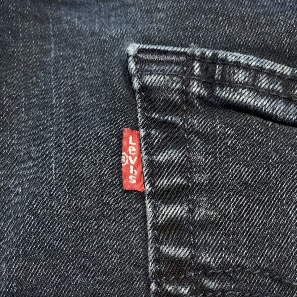 Levis 511 Solid Black Jeans Denim Men Size 34x32 Red Tab W34 L32 ...