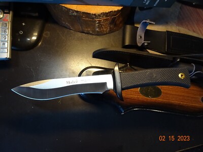 MUELA 10.5" FIXED BLADE KNIFE BLACK NON SLIP HANDLE TEXTURIZED 440HC ...