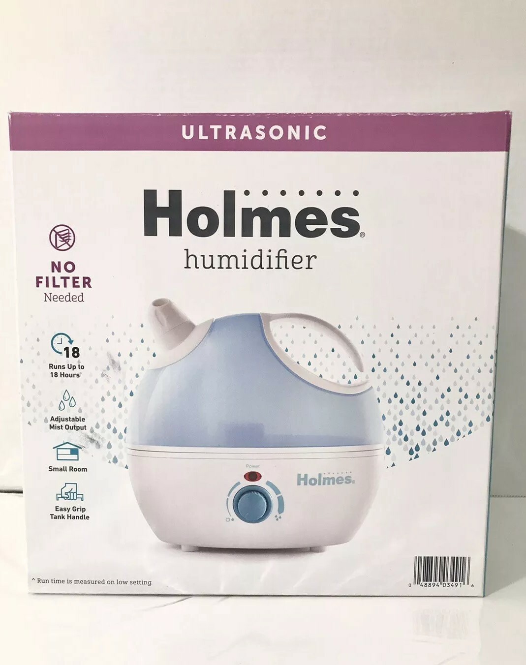 Ultrasonic Holmes Humidifier, 18 HR Adjustable Mist HM500TG1-UM No ...