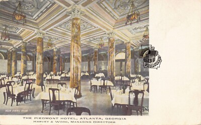 GA~GEORGIA~ATLANTA~PIEDMONT HOTEL~MAIN DINING ROOM~PMC~C.1900 | eBay