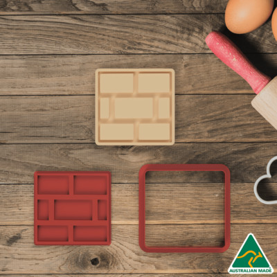 Brick Wall Pattern Cookie Cutter and Embosser Stamp | eBay Australia