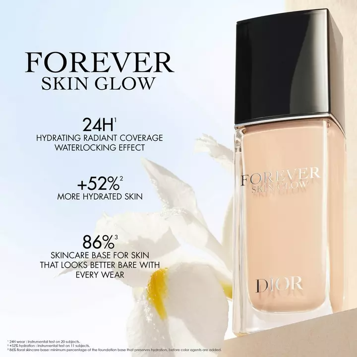 Dior Forever Skin Glow 24h Wear Radiant Foundation 4W Warm/Glow SPF 20 ...