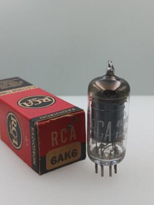 RCA 6AK6 NOS NIB 2600gm Black Plate Top Fat "D" Getter Serious Tubes ...