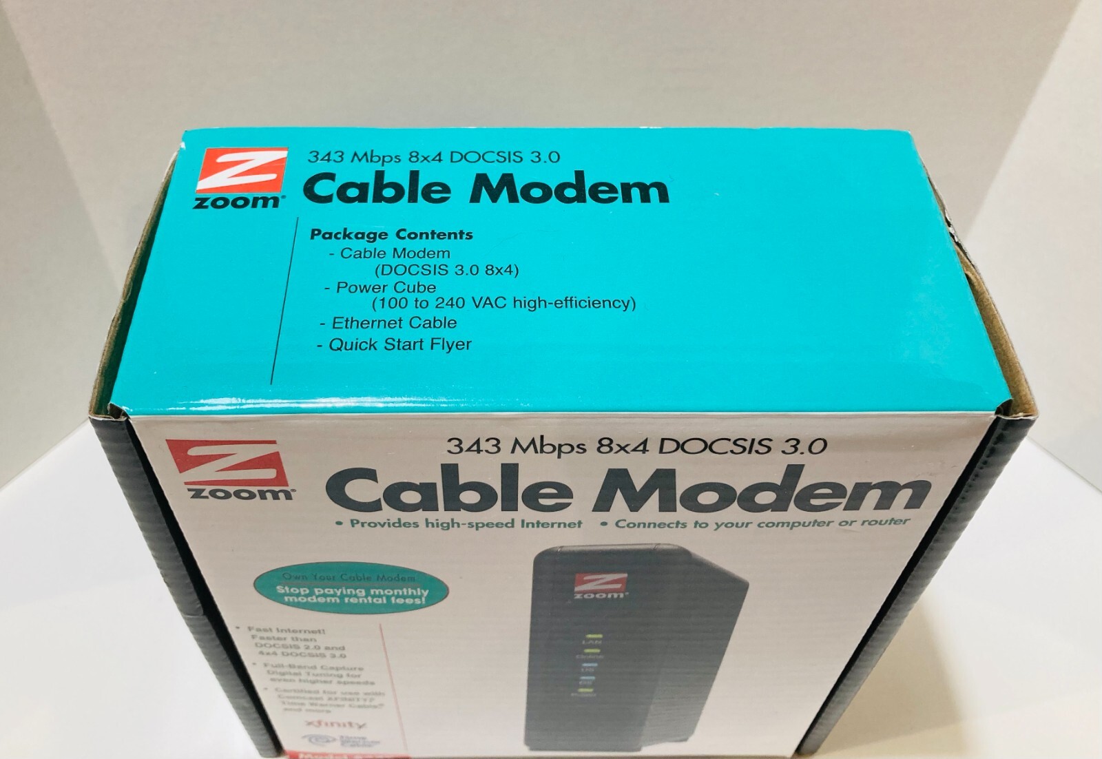 Zoom 5345 DOCSIS 3.0 High-Speed Cable Modem Black XFINITY, COMCAST ...