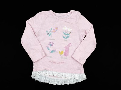 Topomini Baby Shirt - Gr. 86 - Rosa Mädchen langarm Shirt Pulli leicht ...