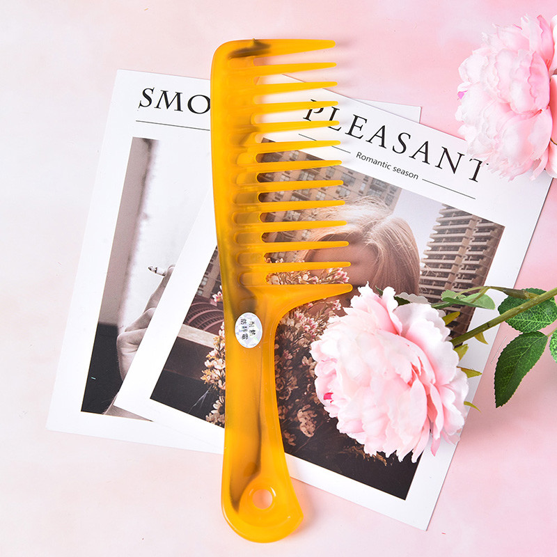 1x wide tooth handle hairdressing antistatic plastic hair comb ...