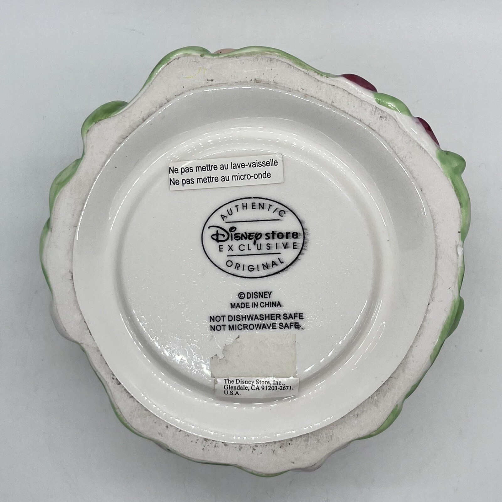 Tinker Bell Disney Store Exclusive Ceramic Trinket 6” Bowl Flowers | eBay