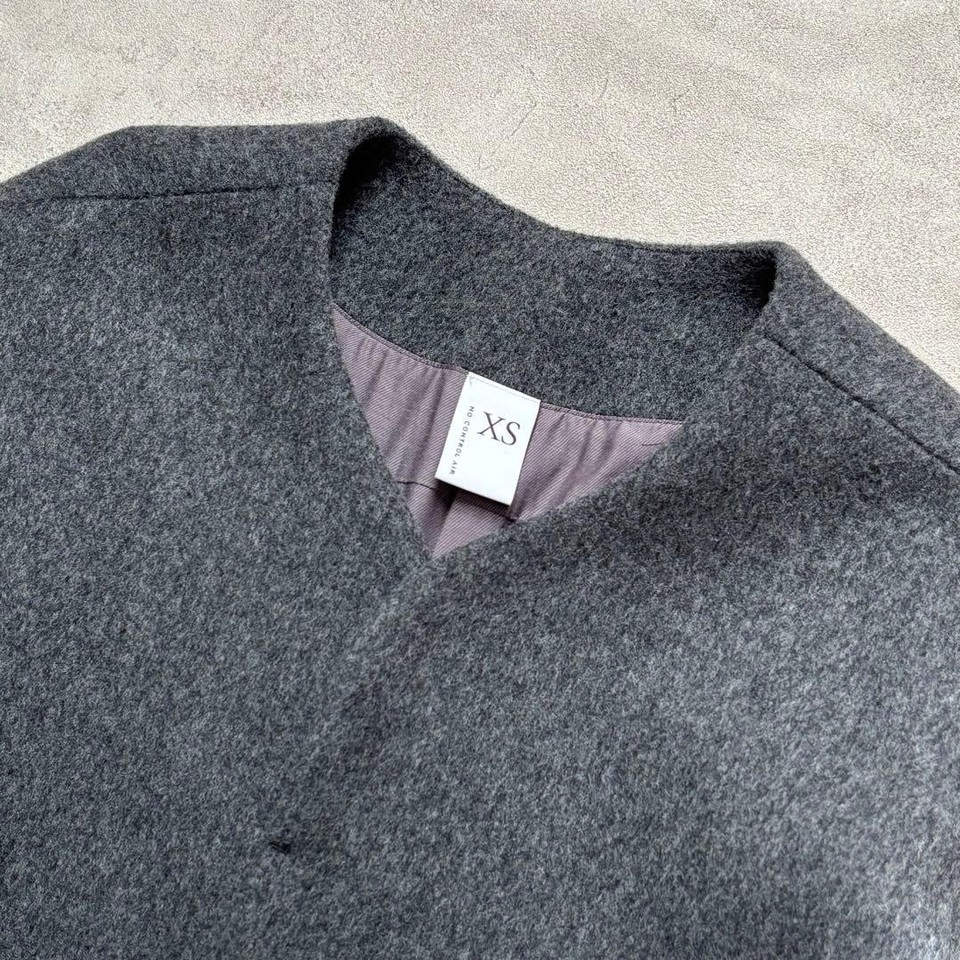 NO CONTROL AIR Wool No-Color Coat XS Gray Super100s Wool Used | eBay ...