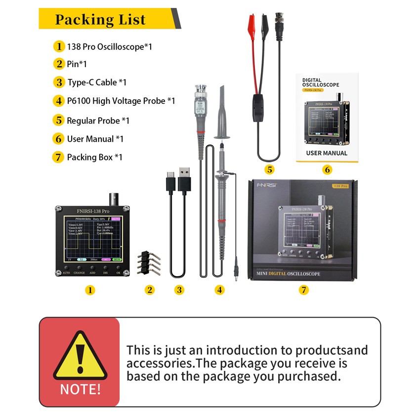 Logic Analyzer FNIRSI 138 PRO Digital Oscilloscope Portable Analog ...