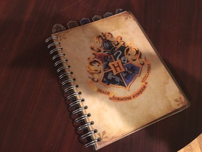 New Harry Potter Hogwarts Vinyl Notepad Note book Notebook Lined/graph ...