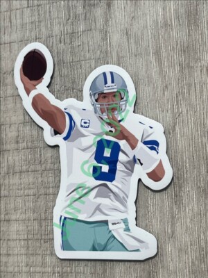 Tony Romo #9 [STICKER]- Dallas Cowboys NFL Vector art hardhat Man Cave ...