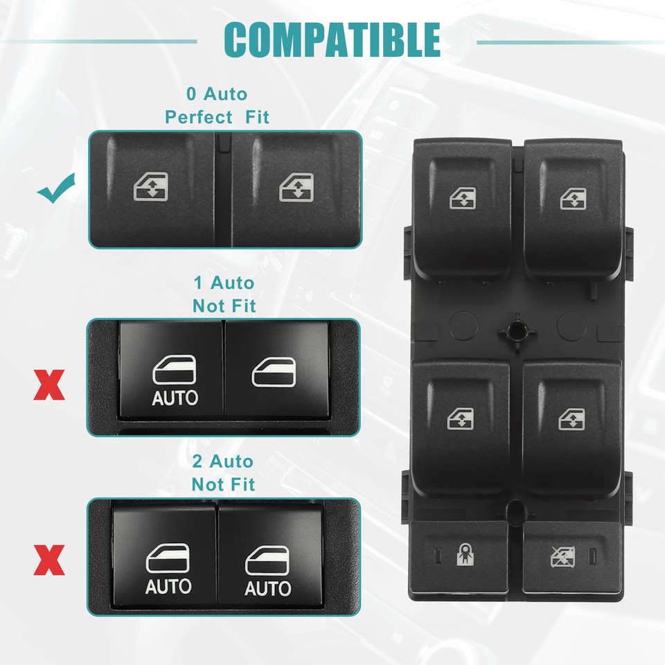 Front Driver Power Window Switch for Chevy Silverado 1500 GMC Sierra ...