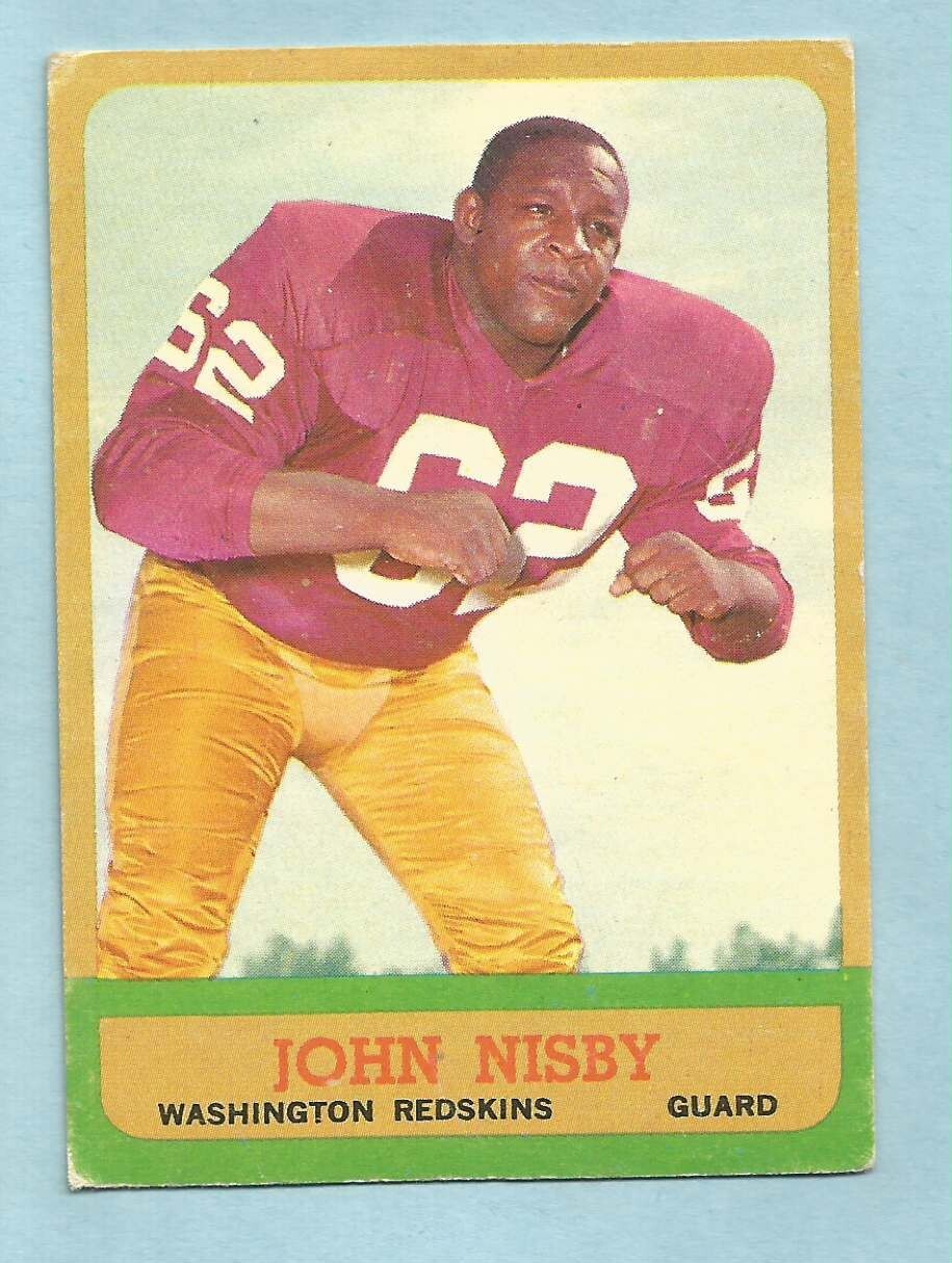 1963 Topps Football John Nisby #163 Washington Redskins Pacific VG-EX ...