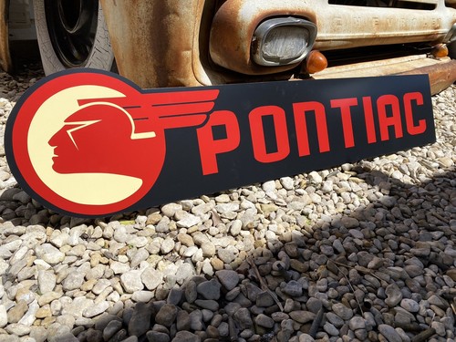 Antique Vintage Old Style Pontiac Sign! | eBay