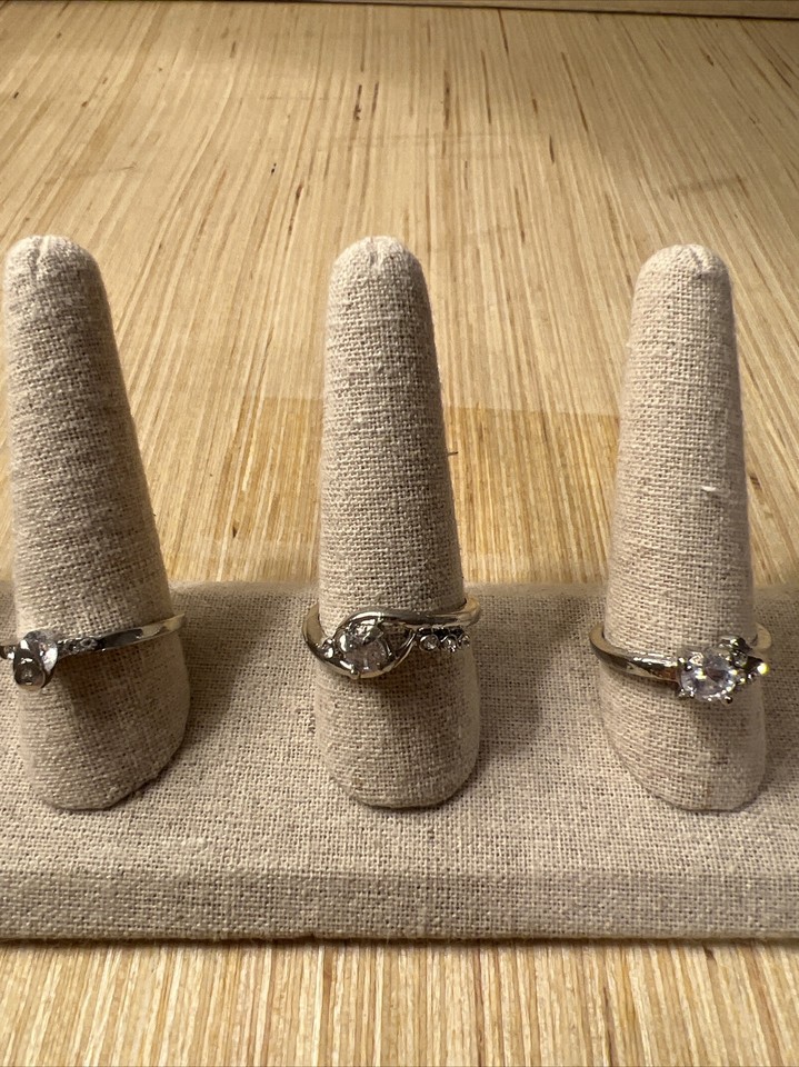 Set Of CZ Band, Size 9 Ring Set Lot 2 | eBay