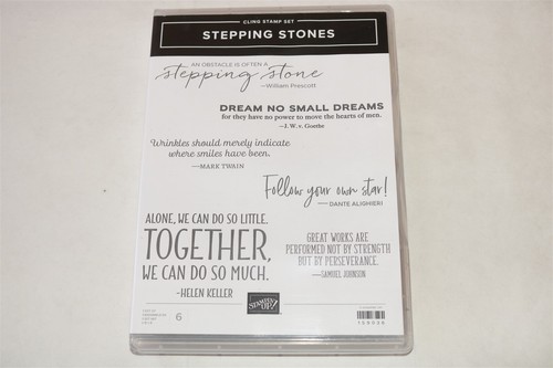 STEPPING STONES Inspirational Quotes UNUSED STAMPIN' UP RUBBER STAMP ...