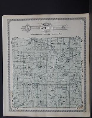 Wisconsin, Lafayette County Map 1910, Township of Fayette Q2#36 | eBay